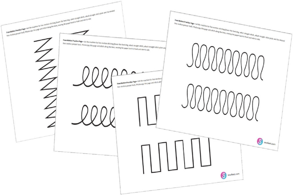A Fun Way to Practice Beginning Free-motion Stitching - Sewfeet