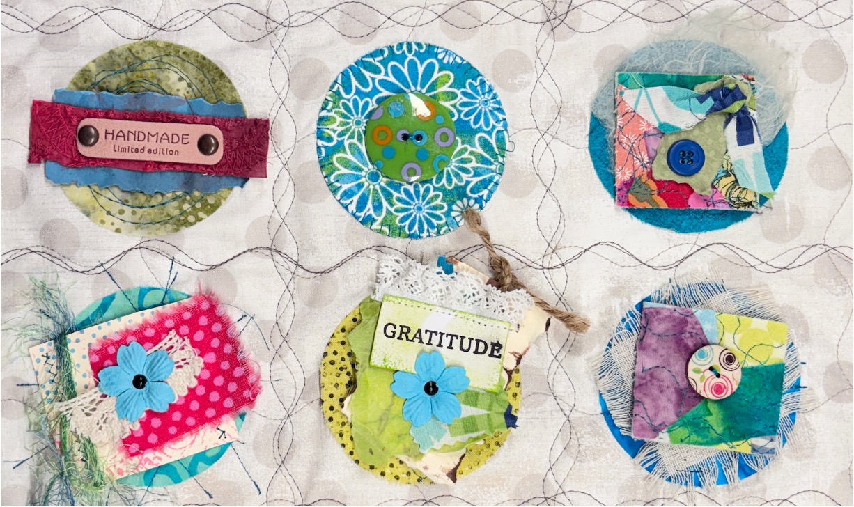 Circle Art with Scrap Fabrics Tutorial - Sewfeet